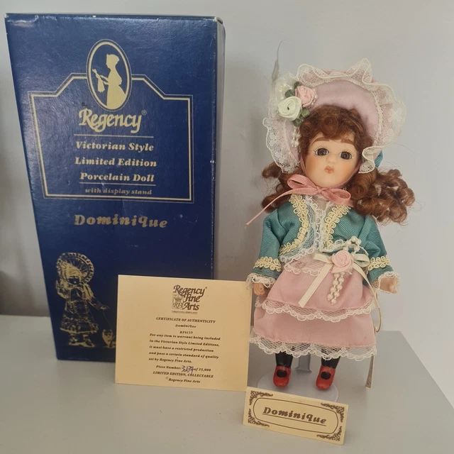 RARE PORCELAIN DOLL regency fine arts Victorian style 'Dominique ' £16. ...