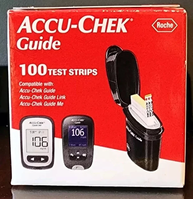 ACCU-CHEK GUIDE TEST Strips 100 Count Diabetic Blood Glucose Testing ...