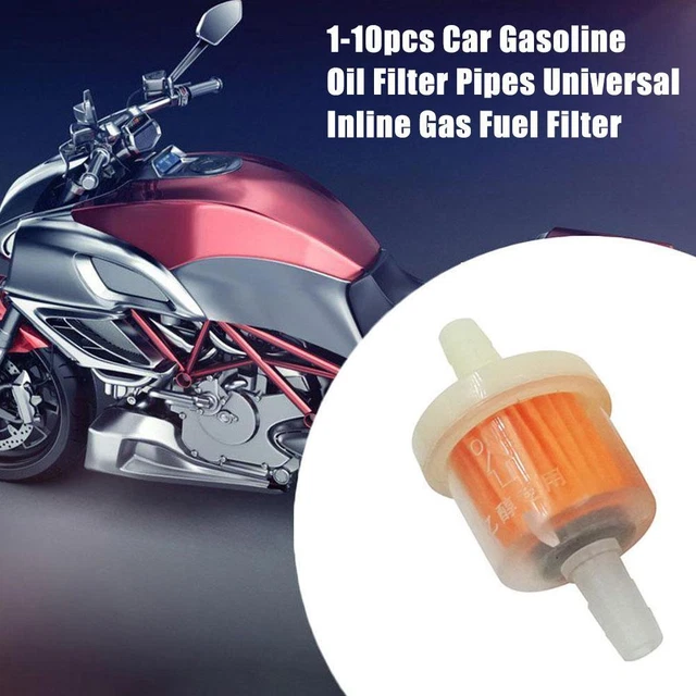 1-10PCS CAR GASOLINE Oil Filter Pipes Universal Inline Gas Fuel Filter ...