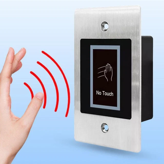 MODERN METAL BACKLIGHT Touchless Exit Release Switch with Infrared ...