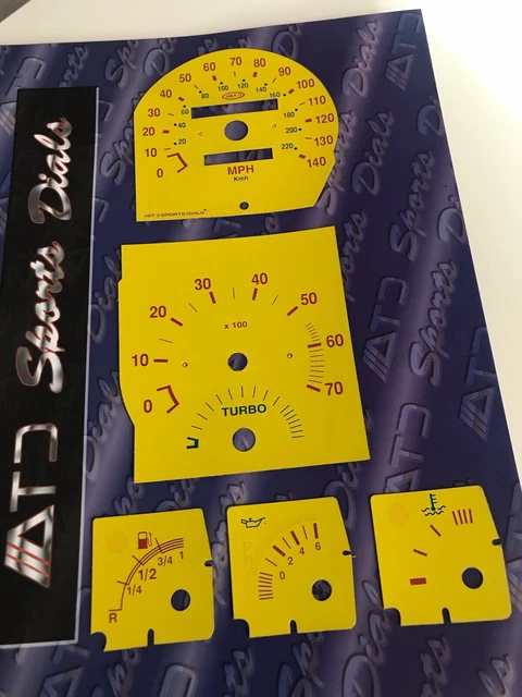 RENAULT 5 GT Turbo Jaune Remplacement Speedo Dash Cadran Type Retour ...