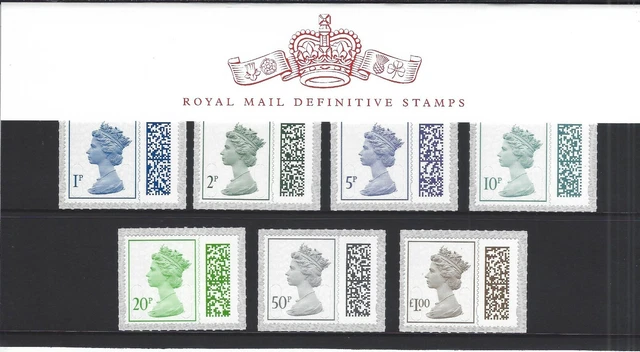 2022 QE2 ROYAL Mail Definitive Low Value Barcode Stamp Presentation ...
