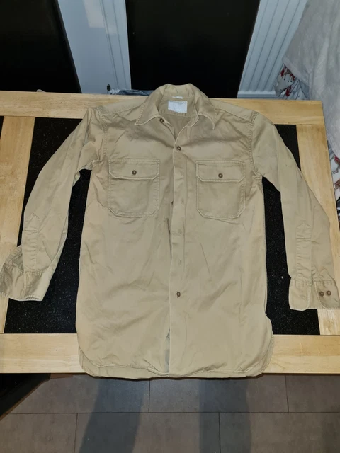 WHAT PRICE GLORY Repro US WW2 Chino Summer Shirt Enlisted Man's £19.99 ...