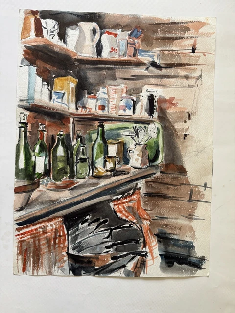 FOND D'ATELIER JEAN Peltier (1907-1984)- Paysage Fluvial EUR 85,00 ...