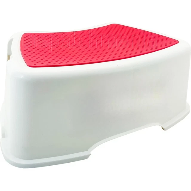 SHOWER STOOL BATH Seat Non Slip Bench Red White Bathroom Bathtub Step ...