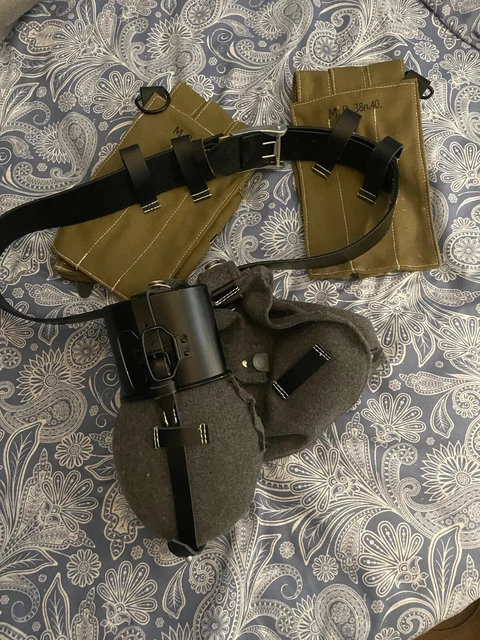 WW2 GERMAN RE-ENACTMENT Webbing and Belt MP40 Pouches £84.40 - PicClick UK