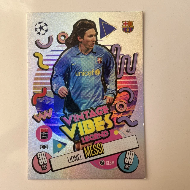 TOPPS MATCH ATTAX 2024/25 2025 Lionel Messi Barcelona Vintage Vibes ...