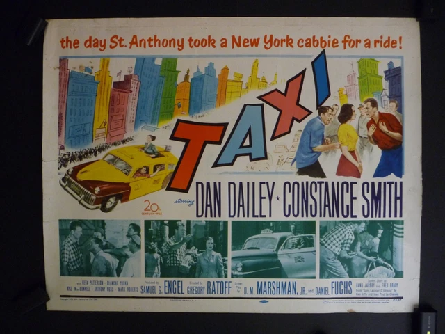'TAXI' ORIGINAL US Half Sheet Film Movie Poster 1963 EUR 8,74 - PicClick IT