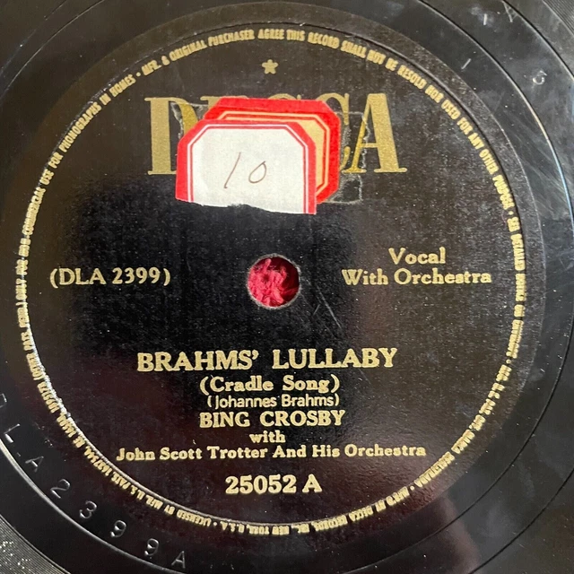 BING CROSBY/JOHN SCOTT TROTTER Decca 25052 78 tr/min (Pop, Vocal, 1947 ...