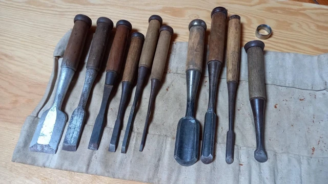 JAPANESE OIRE NOMI and Uramaru nomi. Bench chisels and gouges. £43.78 - PicClick UK