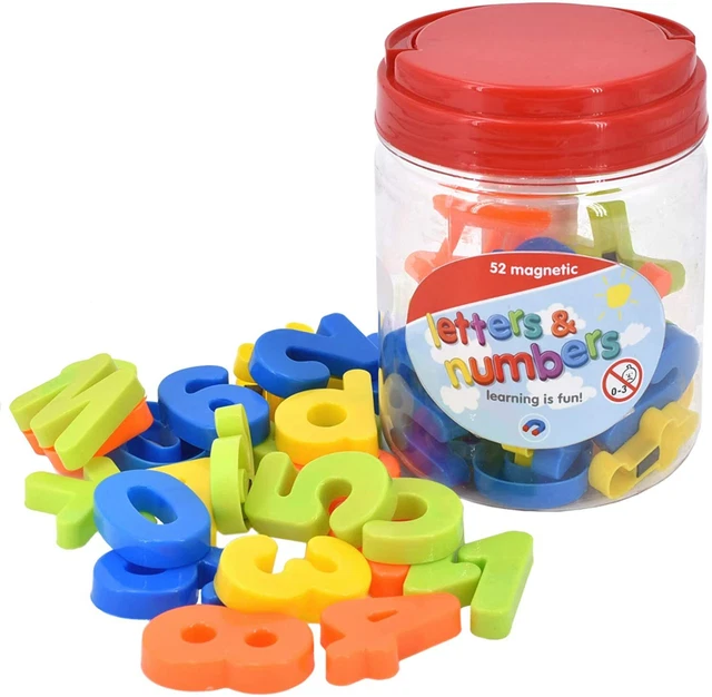 52PC LARGE MAGNETIC Letters Alphabet & Numbers Fridge Magnets Toys Kids ...