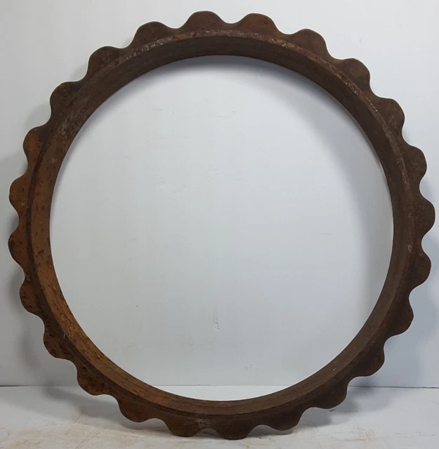 ANTIQUE IRON ROTARY Packer Wheel Yard Art Deco Industrial Steampunk ...