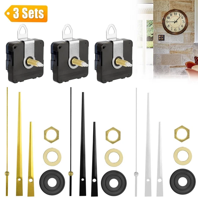 3 SET DIY Clock Movement Quartz Mechanism Wall Replacement Repair Tool ...
