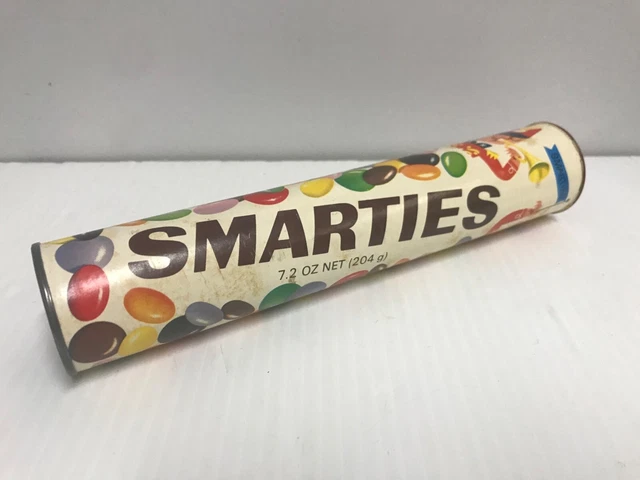 VINTAGE SMARTIES CANDY Tube Container Coin Bank 1960's 8.5" tall $7.00 ...