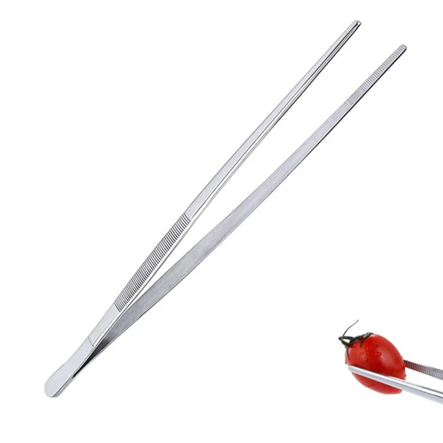 FOOD FORCEPS STAINLESS Steel Grill Tweezers Bbq Tongs Grilling Tongs £ ...