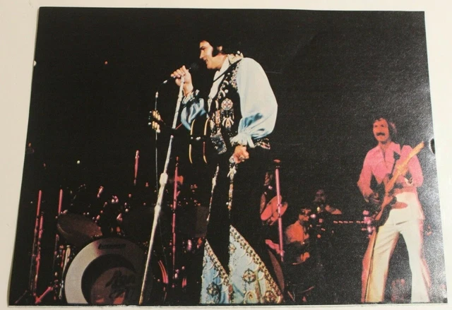 ELVIS PRESLEY MAGAZINE Pinup On Stage In Fluffy Suit Arms Stretched Out ...