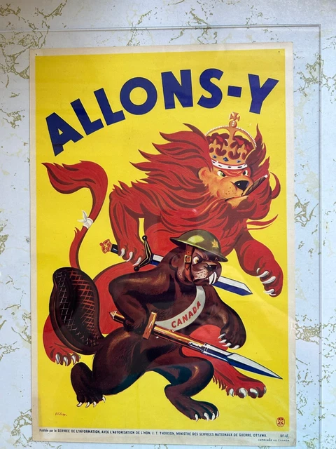 VTG WWII AUTHENTIC ORIGINAL Canada War Propaganda Poster-To Victory ...