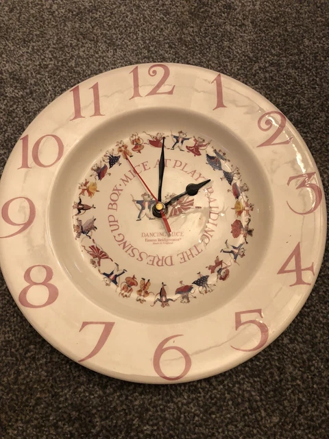 EMMA BRIDGEWATER DANCING Mice At Play Clock Kids/pink/cute/girls £50.00 ...