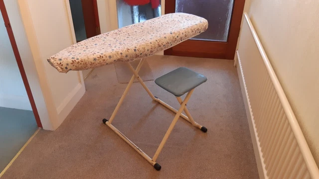 VINTAGE 1950’S IRONING Board With Integrated Seat £20.00 - PicClick UK