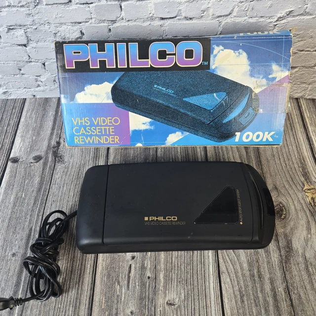 PHILCO VHS VIDEO Cassette Tape Rewinder Auto Stop Eject System with Box ...