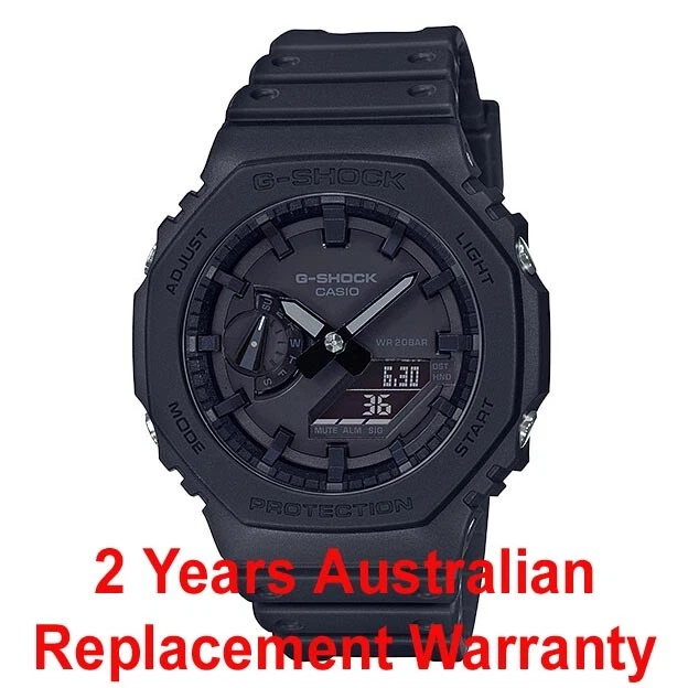 CASIO G-SHOCK CARBON Ga-2100 Ga-2100-1A1 Casioak Men Watch All Black 2Y ...