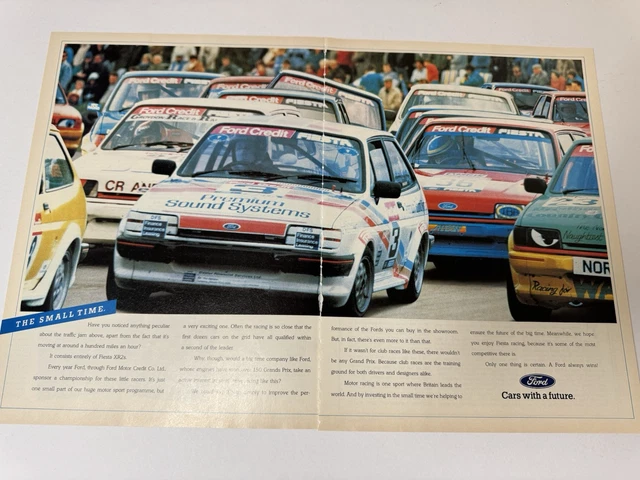 ORIGINAL VINTAGE 1987 Mk2 Ford Fiesta XR2 Magazine Advert Man Cave Wall ...