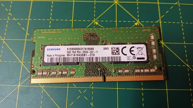 SAMSUNG 8GB DDR4 1Rx8 PC4-2666V-SA1-11 SODIMM Laptop RAM 1.2 V M471A1K43DB1-CTD $14.59 - PicClick CA