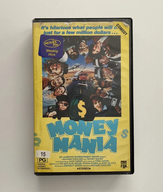 MONEY MANIA (MILLION Dollar Mystery) [VHS] CBS Fox Video Big Box Ex ...