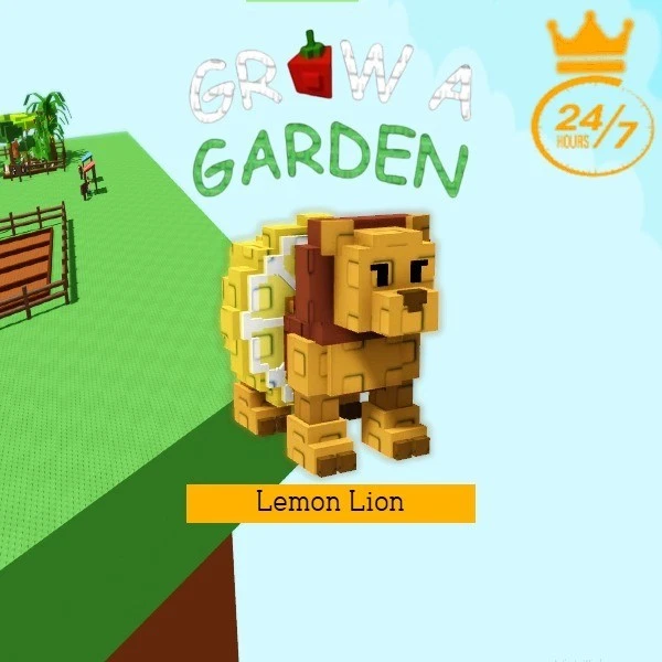 ROBLOX GROW A GARDEN 🍋🦁 Lemon Lion [Mythical] 🍋🦁 New Pet & Fast ...