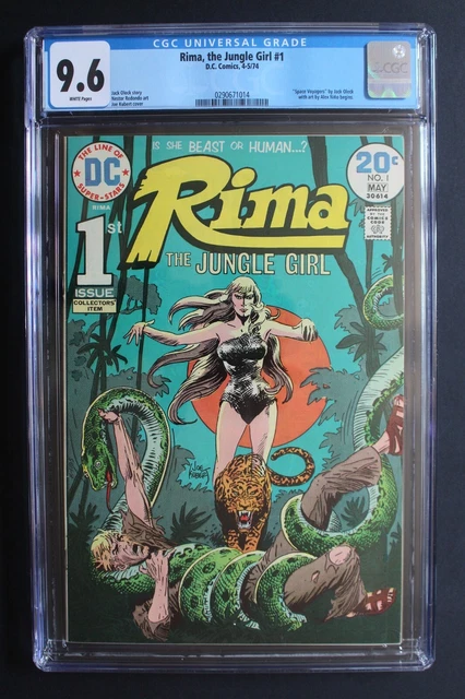 RIMA, THE JUNGLE Girl #1 KUBERT Redondo ALEX NINO Superb GGA 1974 DC ...