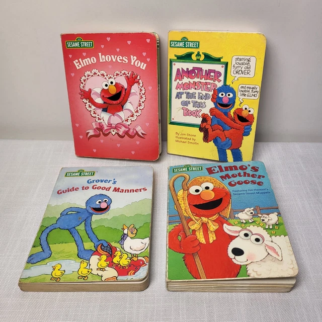 SET OF 4 Elmo And Friends Earily Learning Board Books Vintage By Random ...