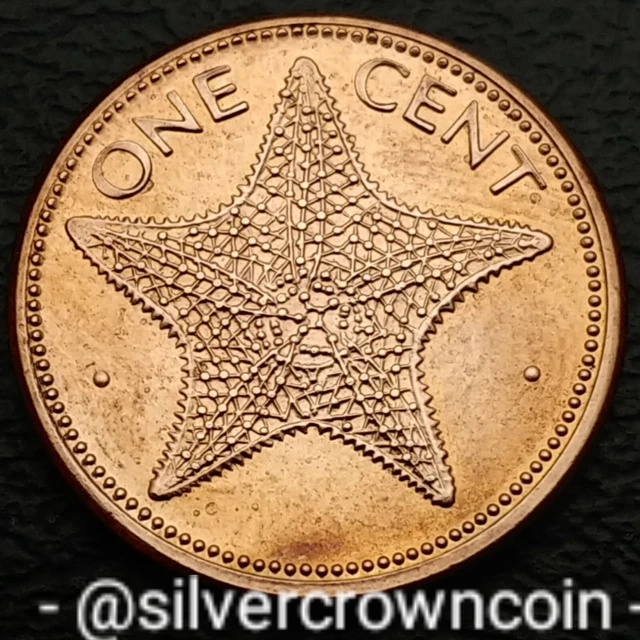 BAHAMA ISLANDS 1 Cent 1995. KM#59a. One Penny Coin. Starfish. Bahamas 🌟 ...