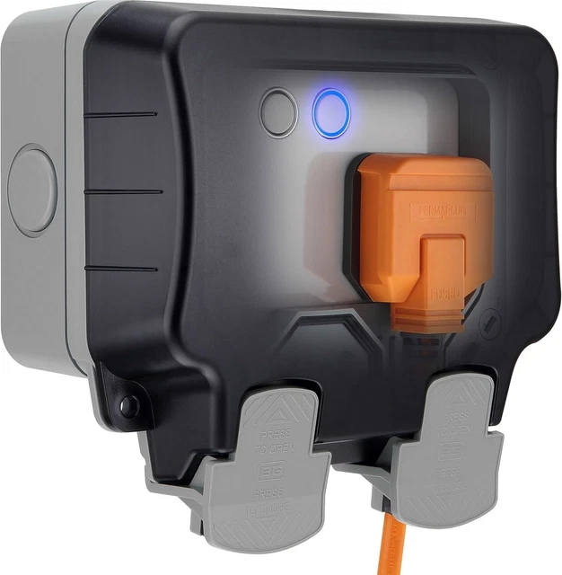 BG OUTDOOR SMART Socket IP66 Weatherproof,13A Double Plug,WiFi App/Voice Control £26.99 ...