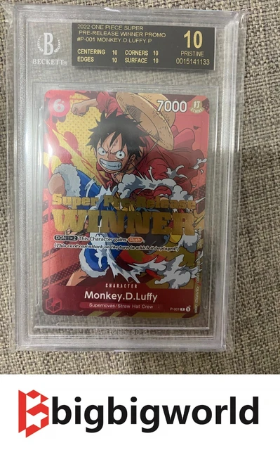 ONE PIECE CARD Game Monkey D. Luffy P-001 Pre-Release Winner BGS 10 BLACK LABEL $21,999.99 ...
