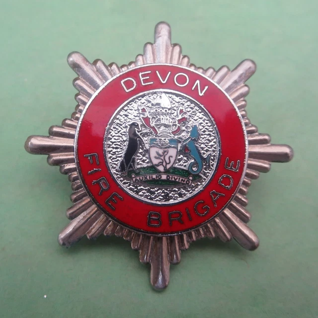 THE DEVON FIRE & Rescue Service/Brigade Cap/Hat Badge £9.50 - PicClick UK