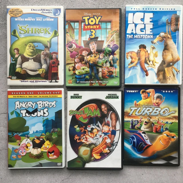 SHREK + ICE Age + Space Jam + Turbo + More Lot Of 6 DVDs Kids Family ...