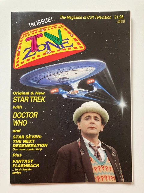 TV ZONE MAGAZINE Sept/Oct 1989 1st Issue No 1 Star Trek Doctor Who £8. ...