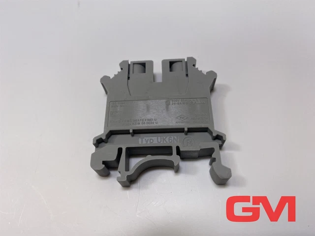 6X PHOENIX CONTACT Borne de Passage UK6N Feed-Through Terminal Bloc ...