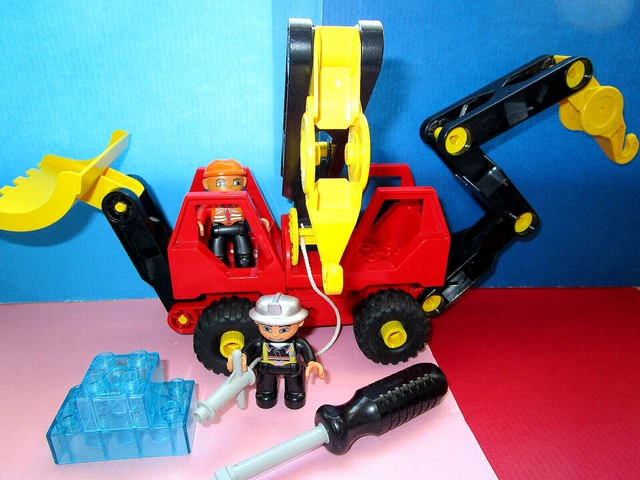 LEGO DUPLO TOOLO fire brigade extinguishing cable excavator shovel ...