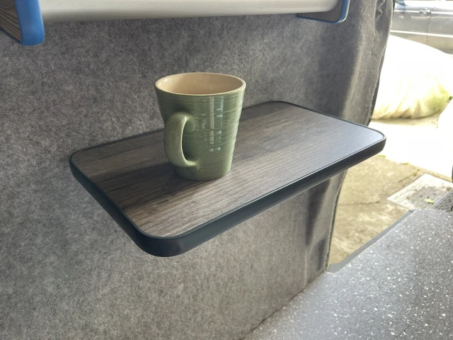 SMALL CAMPER VAN Folding Shelf Motorhome, caravan Santa Fe Oak, Grey ...
