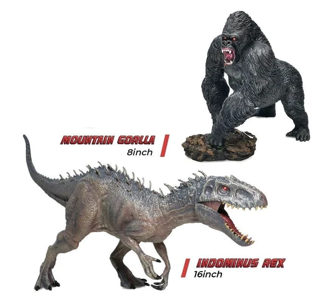 INDOMINUS REX VS Giant Mountain Gorilla Figure Set CPSTOYWORLD Dinosaur ...