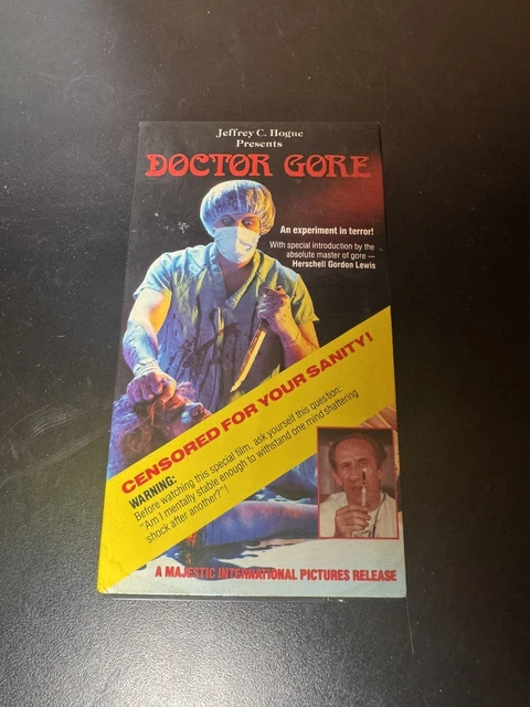 DOCTOR GORE AKA Body Shop VHS United Horror H.G. Lewis Intro Dr J.G. Patterson £33.20 - PicClick UK