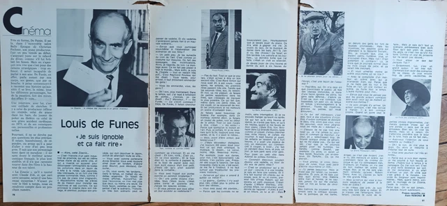 LOUIS DE FUNÈS Alain Rémond Interview Télérama 4 Pages 1975 EUR 40,00 - PicClick FR