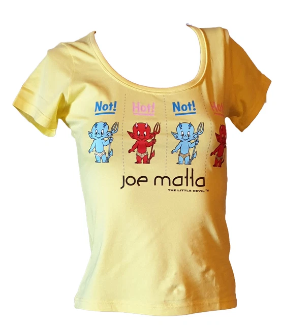 T-SHIRT MAGLIETTA RAGAZZA Donna Elasticizzata Diavoletti JOE MATTA ...