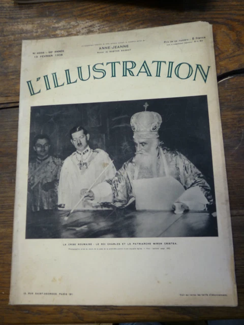 L'ILLUSTRATION NR. 4955 - 19 Februar 1938 Die Krise Rumänische - Cami ...