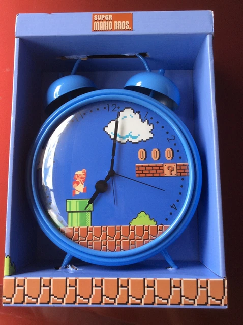 NINTENDO SUPER MARIO Bros. Analog Display old style quartz alarm clock ...