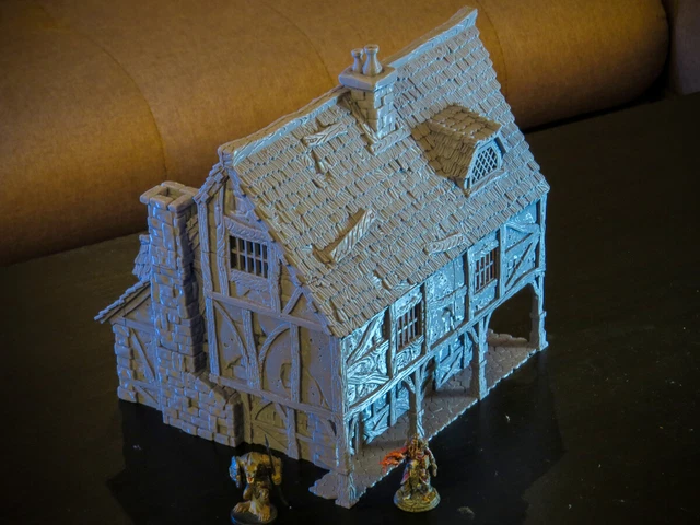 MEDIEVAL MANSION BUILDING 28mm scale for medieval and fantasy wargaming ...