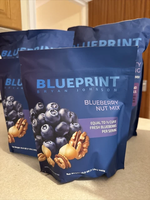 BLUEPRINT BY BRYAN Johnson Blueberry Nut Mix Supplement 440g £0.99 ...