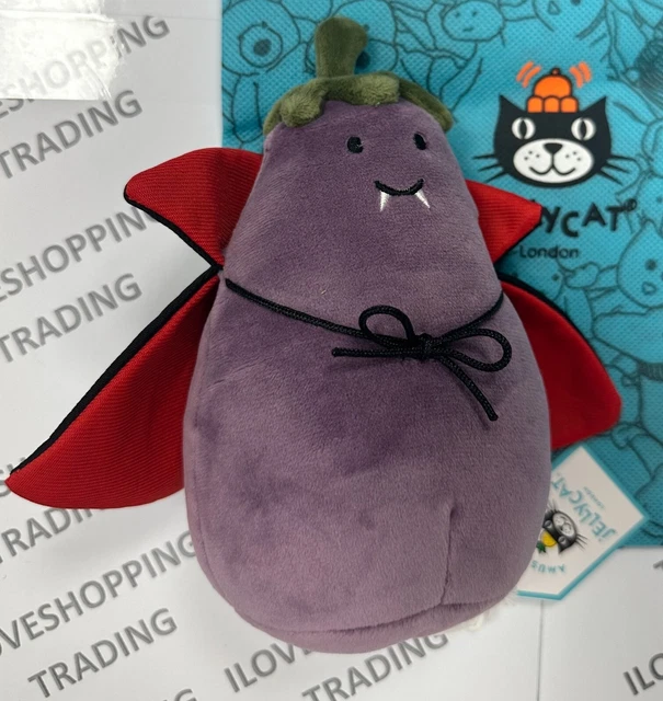 GENUINE JELLYCAT 17CM Aubergine Vampire Plush - Ideal Christmas Present ...