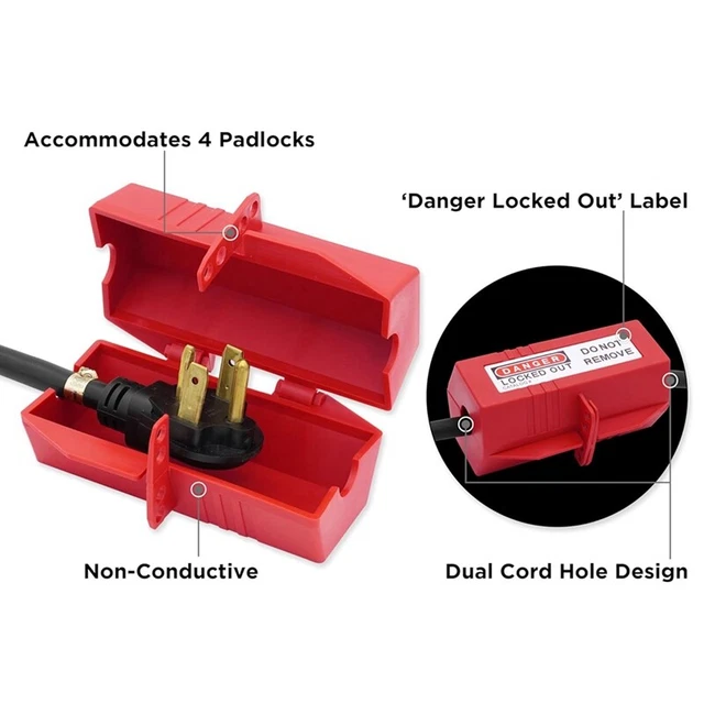 PLUG LOCK FOR Lockout Tagout, Electrical Plug Lock, Industrial ...